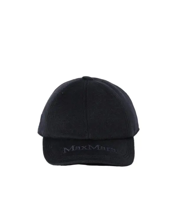 Max Mara Lancia Logo Embroidered Baseball Cap - Black