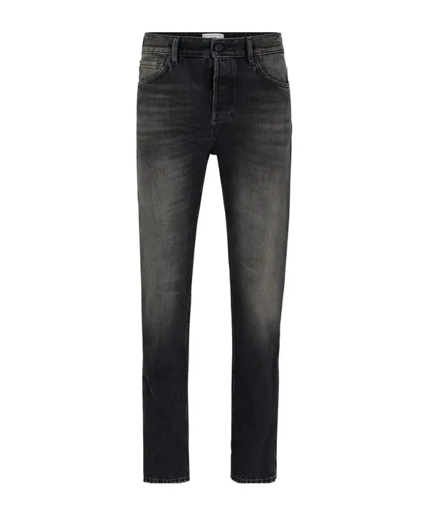 Hugo Boss Blackgrey Faded Straightleg Jeans