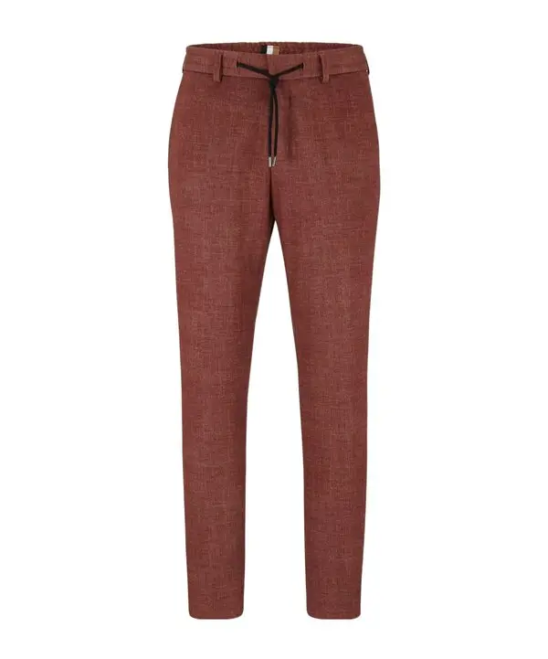 Hugo Boss Minimalist And Versatile Trousers - Red