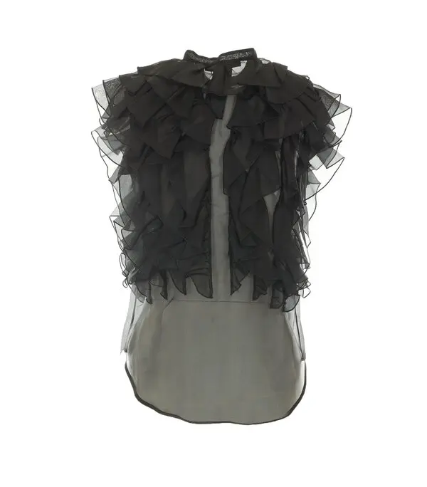 Max Mara Ruffled Silk Shirt