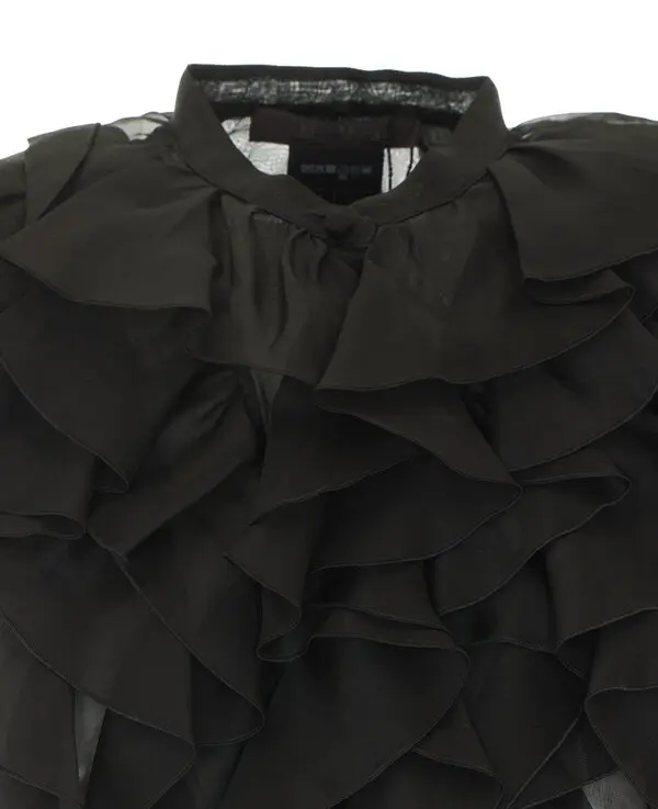 Max Mara Ruffled Silk Shirt