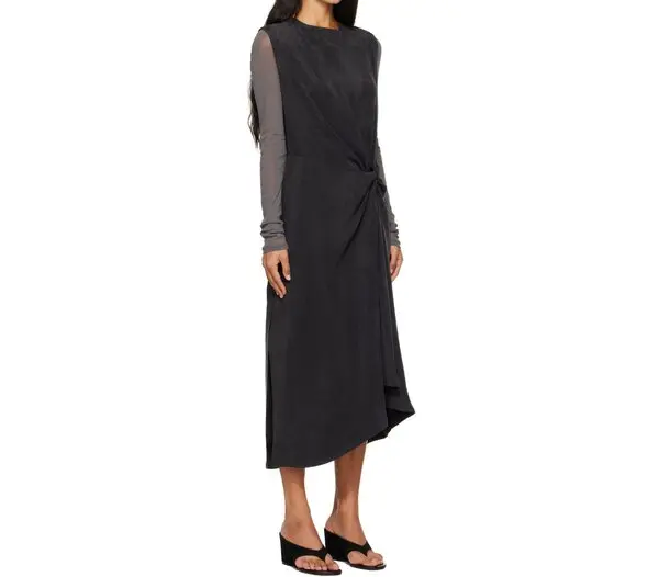 Studio Nicholson Midi Delph Knotted Sleeveless Dress