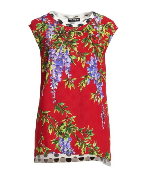 Dolce & Gabbana Floral Print Short Sleeve Top