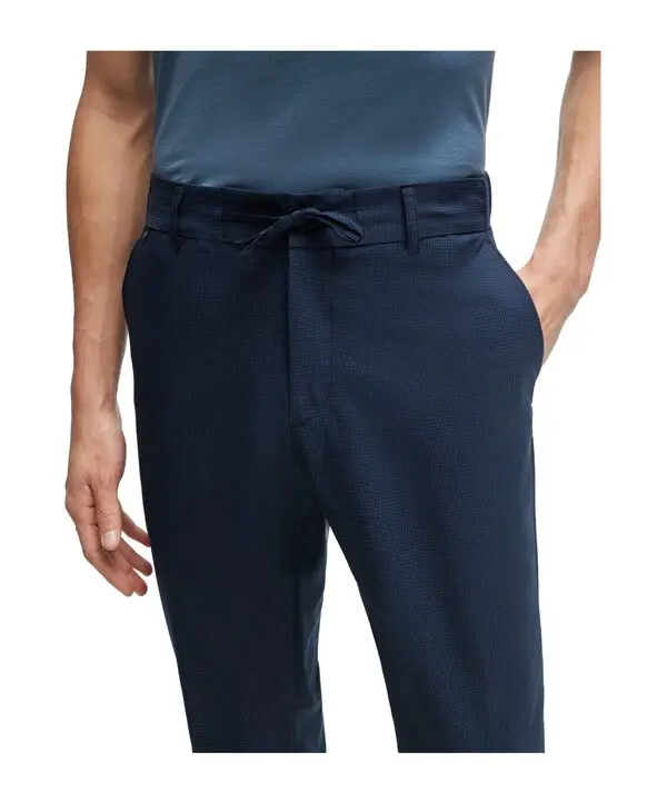 Hugo Boss Navy Drawstring Casual Trousers