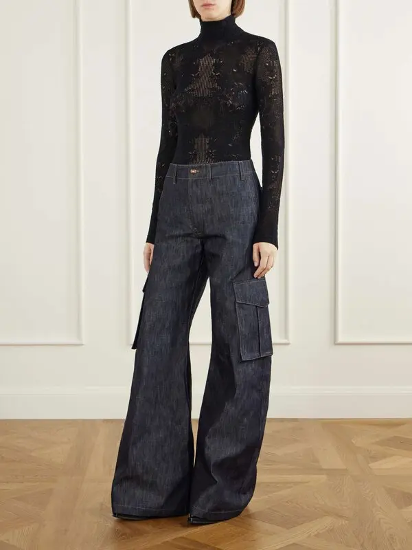 Gabriela Hearst Waite Crocheted Silk And Wool-blend Top