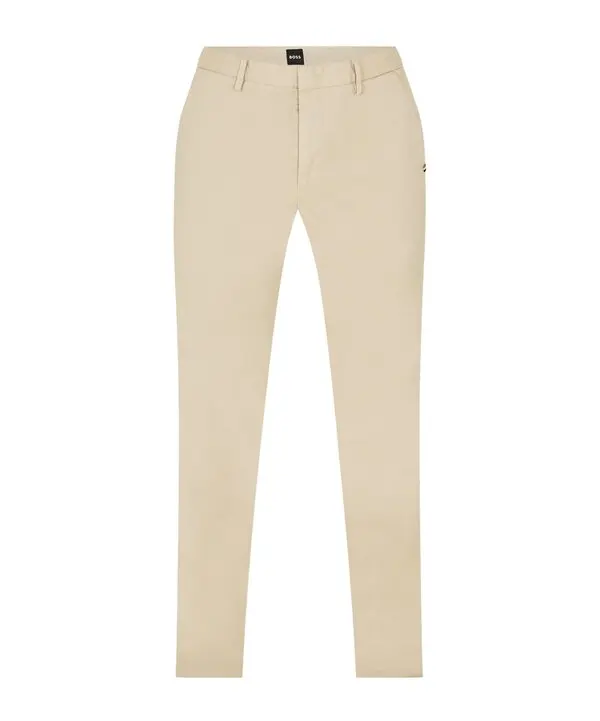 Hugo Boss Offwhite Twill Chino Trousers