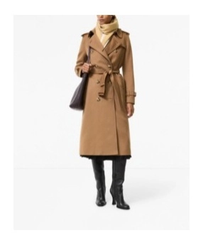Burberry Long Cashmere Kensington Trench Coat