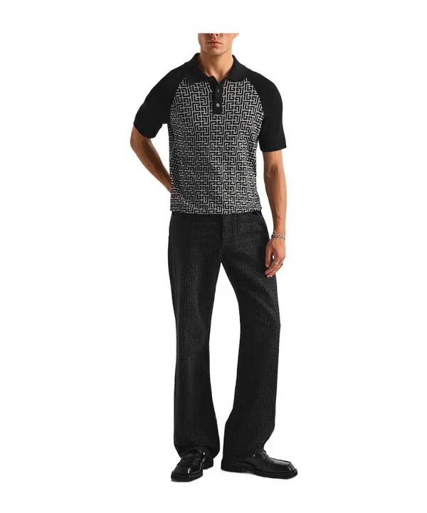 Balmain Printed Polo Shirt