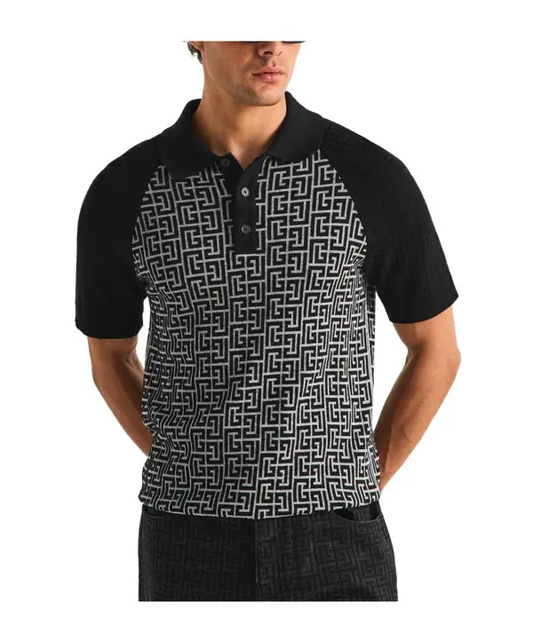 Balmain Printed Polo Shirt