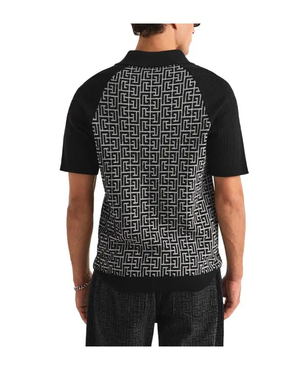 Balmain Printed Polo Shirt