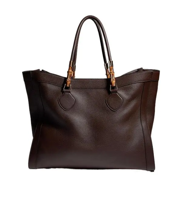 Gucci Bamboo Tote Large Bag - Dark Brown