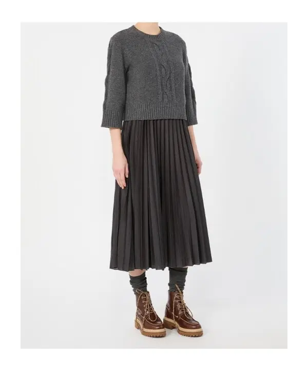 Max Mara Sleeveless Midi Dress - Dark Gray