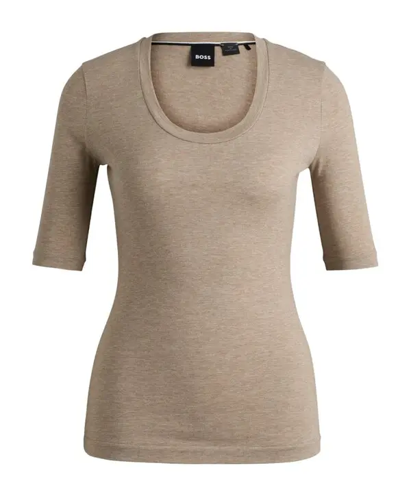 Hugo Boss Taupe Knit Top - Grey