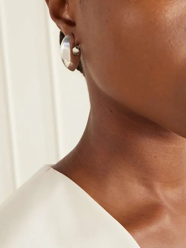 Bottega Veneta Sterling Hoop Earrings