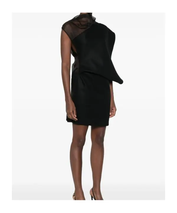 Sportmax Sleeveless Asymmetrical Draped Dress