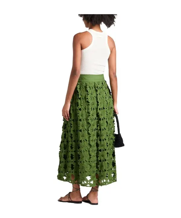 Farm Rio Solid-colored A-line Skirt