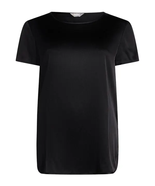 Max Mara Solid-colored Satin Top - Black