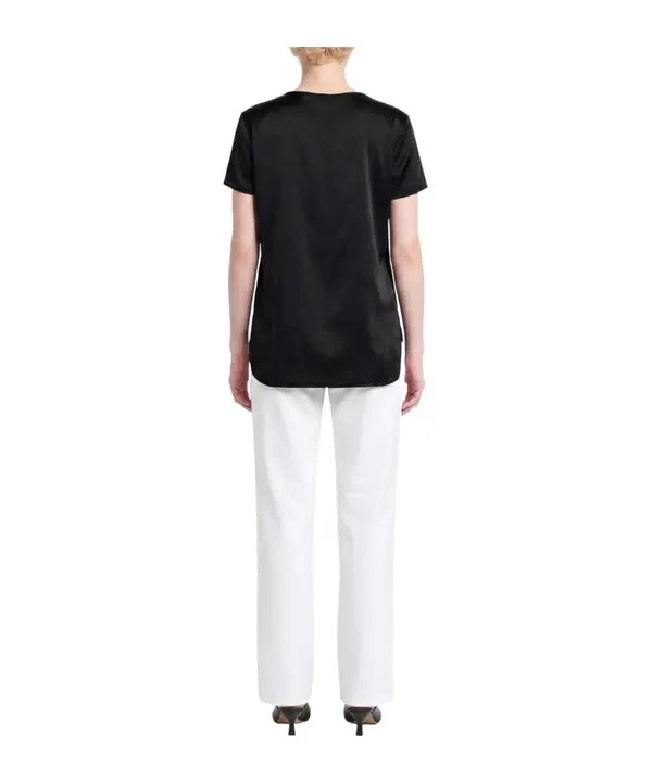 Max Mara Solid-colored Satin Top
