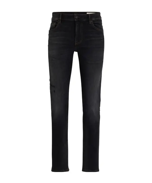 Hugo Boss Black Washed Distressed Jeans