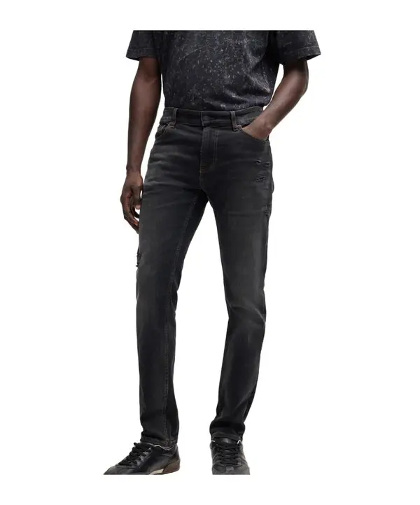 Hugo Boss Black Washed Distressed Jeans