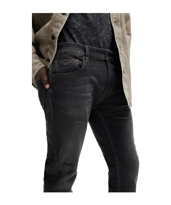 Hugo Boss Black Washed Distressed Jeans