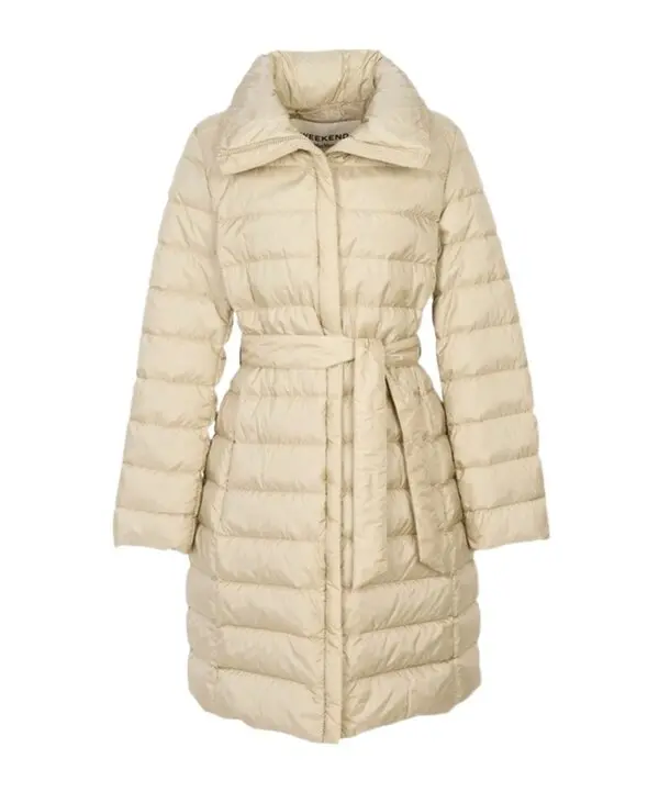 Max Mara Long-sleeved Down Jacket - Nude