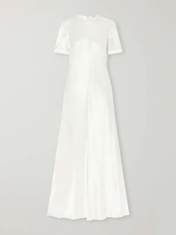 FFORME Akriti Satin-crepe Maxi Dress - Cream