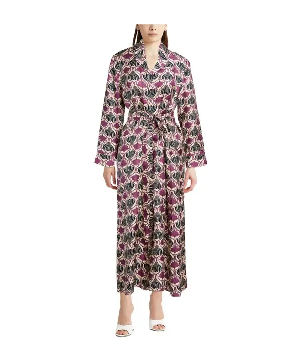 Max Mara Printed Silk Shirt Dress