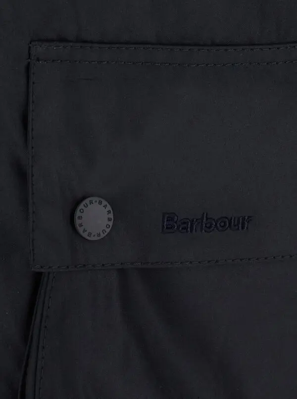 Barbour Midlength Waxed Field Jacket - Navy