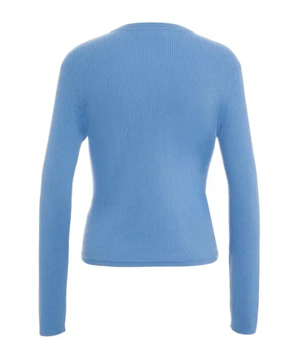LISA YANG Rib-knit Crew Neck Cardigan