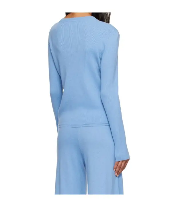 LISA YANG Rib-knit Crew Neck Cardigan