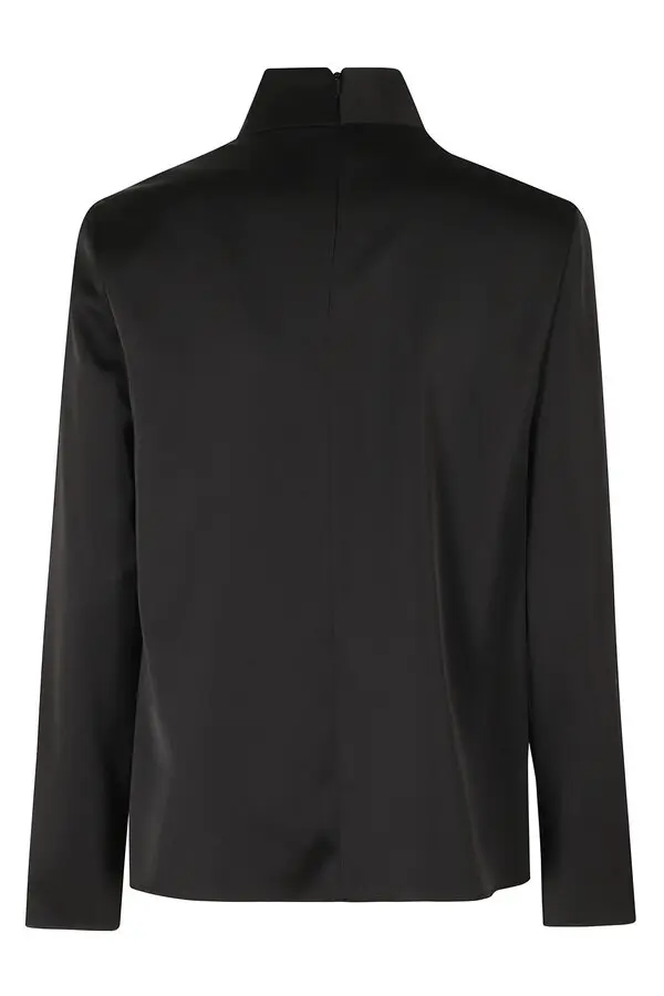 Emporio Armani Satin Bow-neck Top