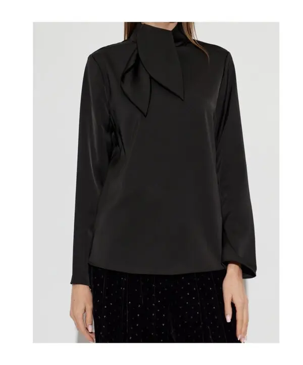 Emporio Armani Satin Bow-neck Top