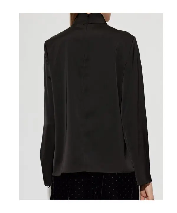 Emporio Armani Satin Bow-neck Top