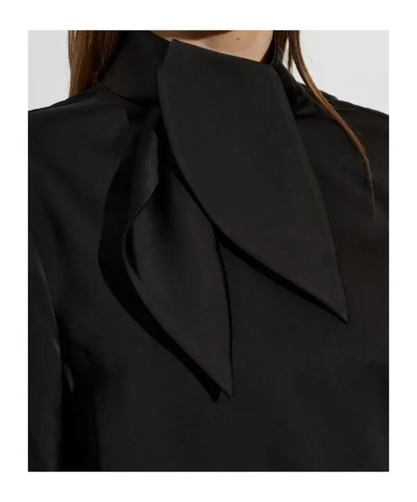 Emporio Armani Satin Bow-neck Top