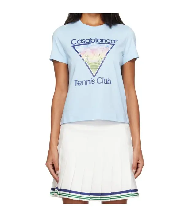 Casablanca Tennis Club Graphic Cropped T-shirt