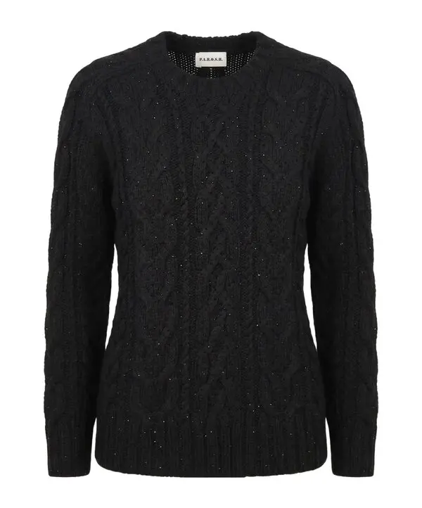 P.a.r.o.s.h Long-sleeved Crewneck Jumper - Black
