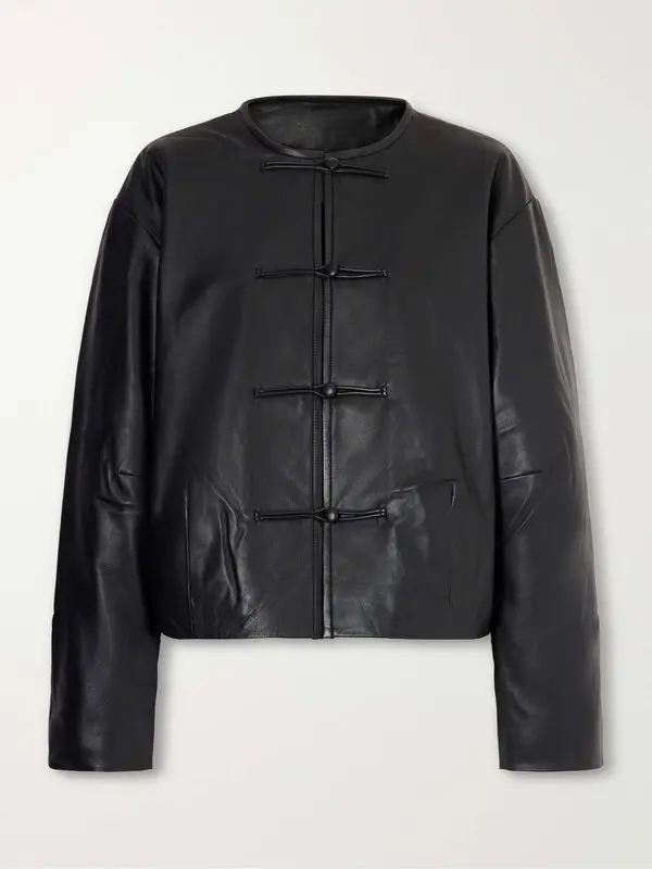 ST. AGNI Leather Jacket - Black