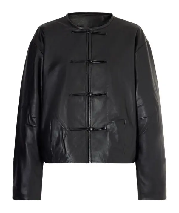 ST. AGNI Leather Jacket - Black