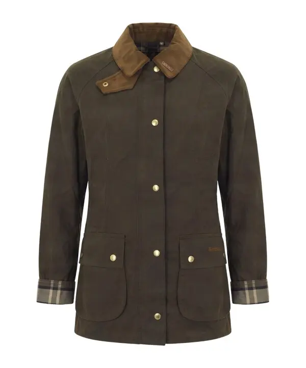 Barbour Icons Beadnell Wax Jacket With Corduroy Trim