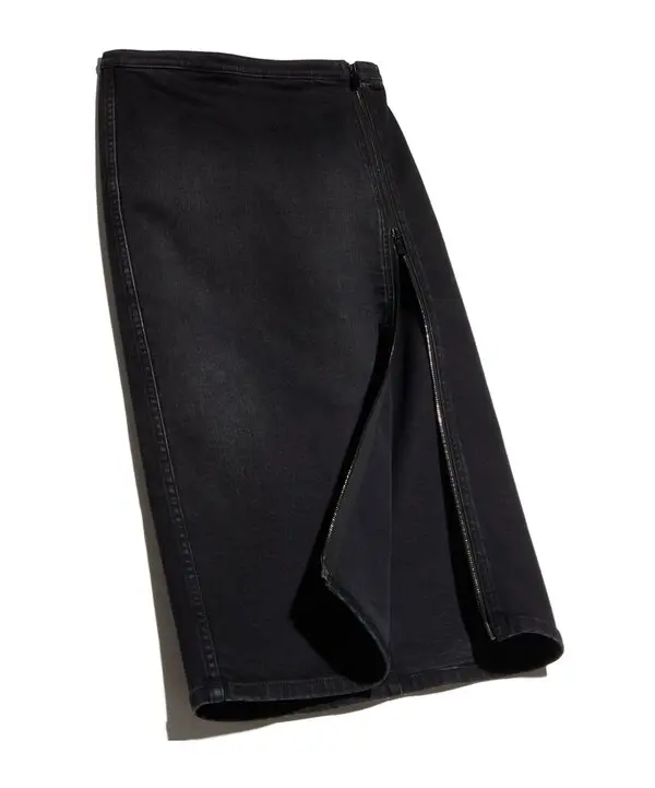 Gucci Fitted Denim Skirt With Side Opening