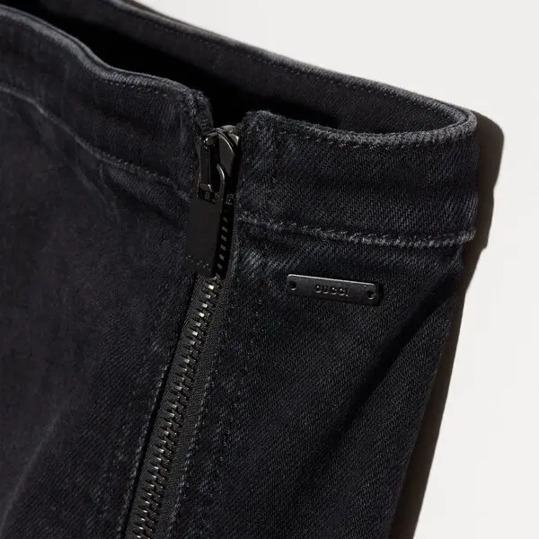 Gucci Fitted Denim Skirt With Side Opening