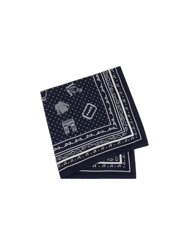 Bonpoint Marcy Paisley-print Scarf - Navy Blue