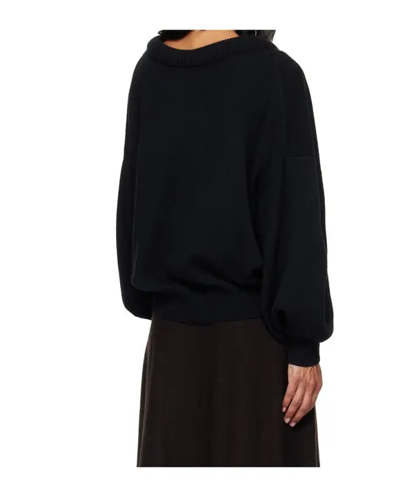 LISA YANG Doria Scoop-neck Ribbed-trim Sweater