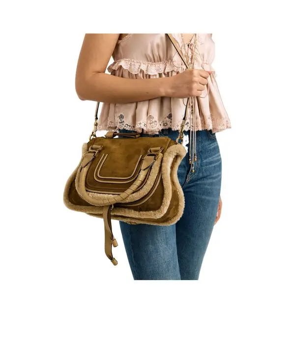 Chloé Color Block Suede Crossbody Bag