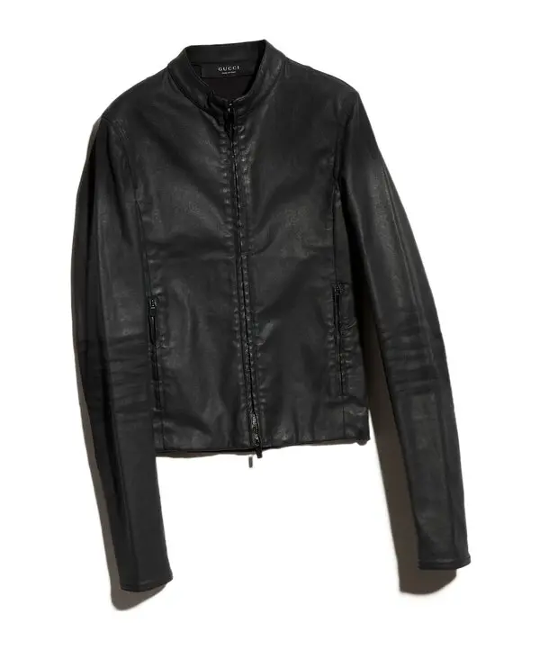 Gucci Coated Stretch Cotton Twill Denim Jacket - Black