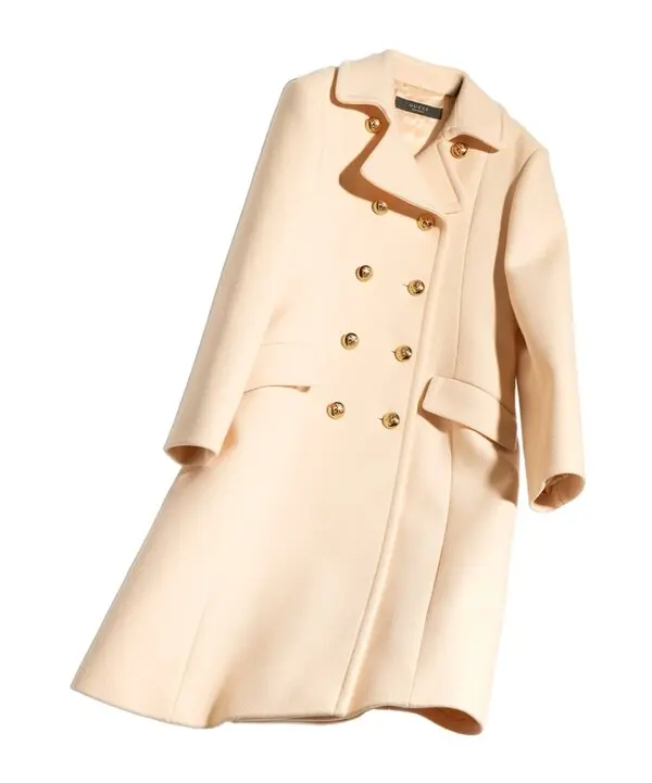 Gucci Textured Wool Coat - Ivory