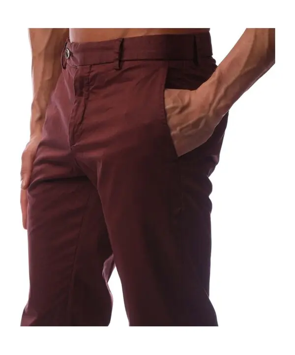 Hugo Boss Burgundy Chino Trousers