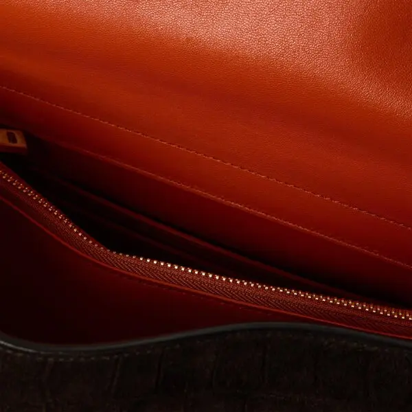 FERRAGAMO Solid Color Top Handle Bag