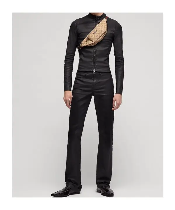 Gucci Coated Stretch Cotton Twill Denim Pants